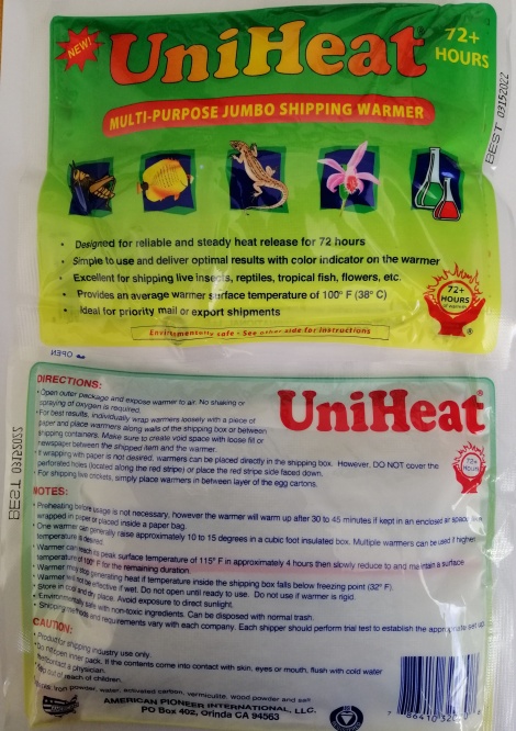 72 Hour Heat Packs - 10 Pack - Maximum Aquarium Supplies